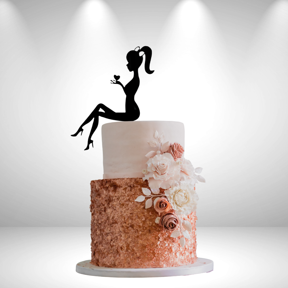 Shine On, B'Day Girl! Chic Cake Topper Adds Glamour to Cake! 💖 – Krafti